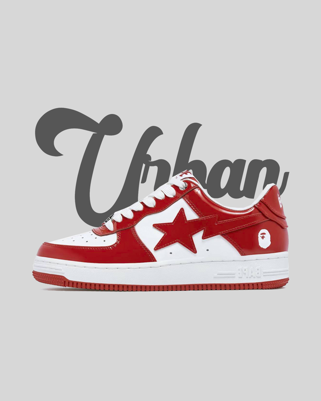A Bathing Ape Bape Sta Patent Leather White Red – Urban Collection