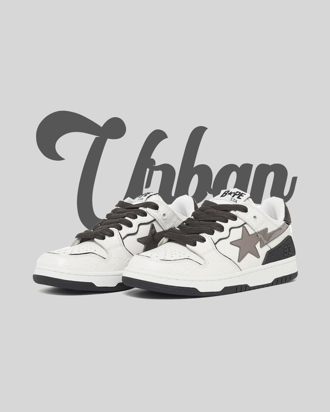 A Bathing Ape Bape SK8 Sta White Silver – Urban Collection